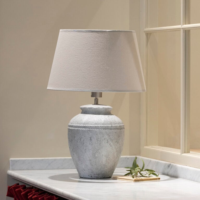Ceramic Lamp Anya With Cream Shade - Grand Illusions Wholesale